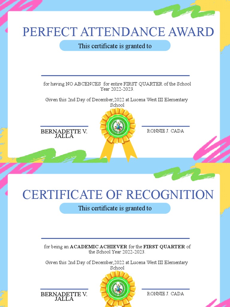 Grade 4 - Achiever Award Main | PDF