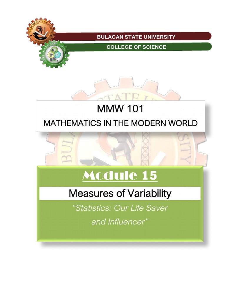 Final Module 15 Measures of Variability | PDF | Variance | Standard ...