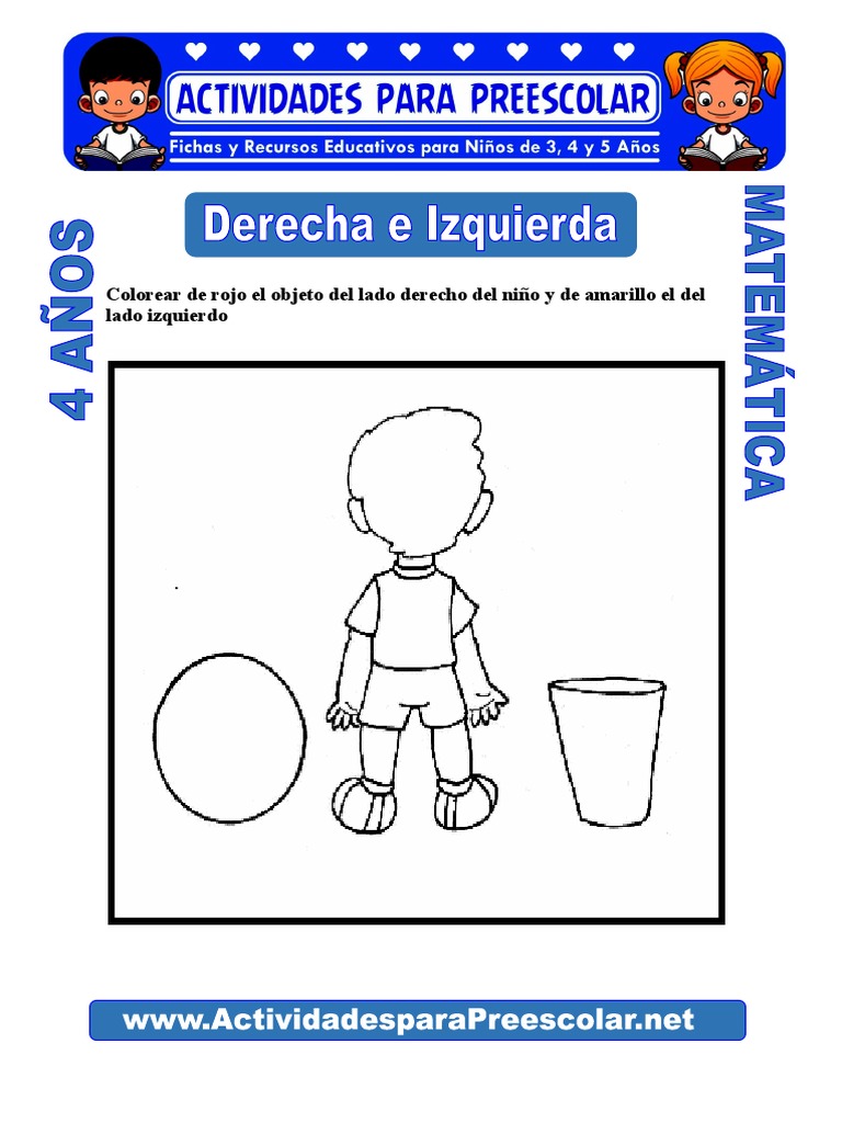 Derecha e Izquierda para Niños de 4 Años | PDF