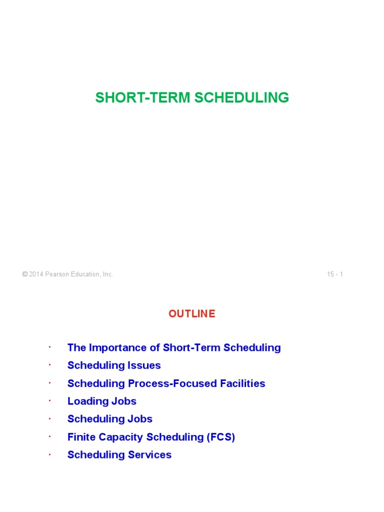 Lecture 13 - Short-Term Schedulling | PDF