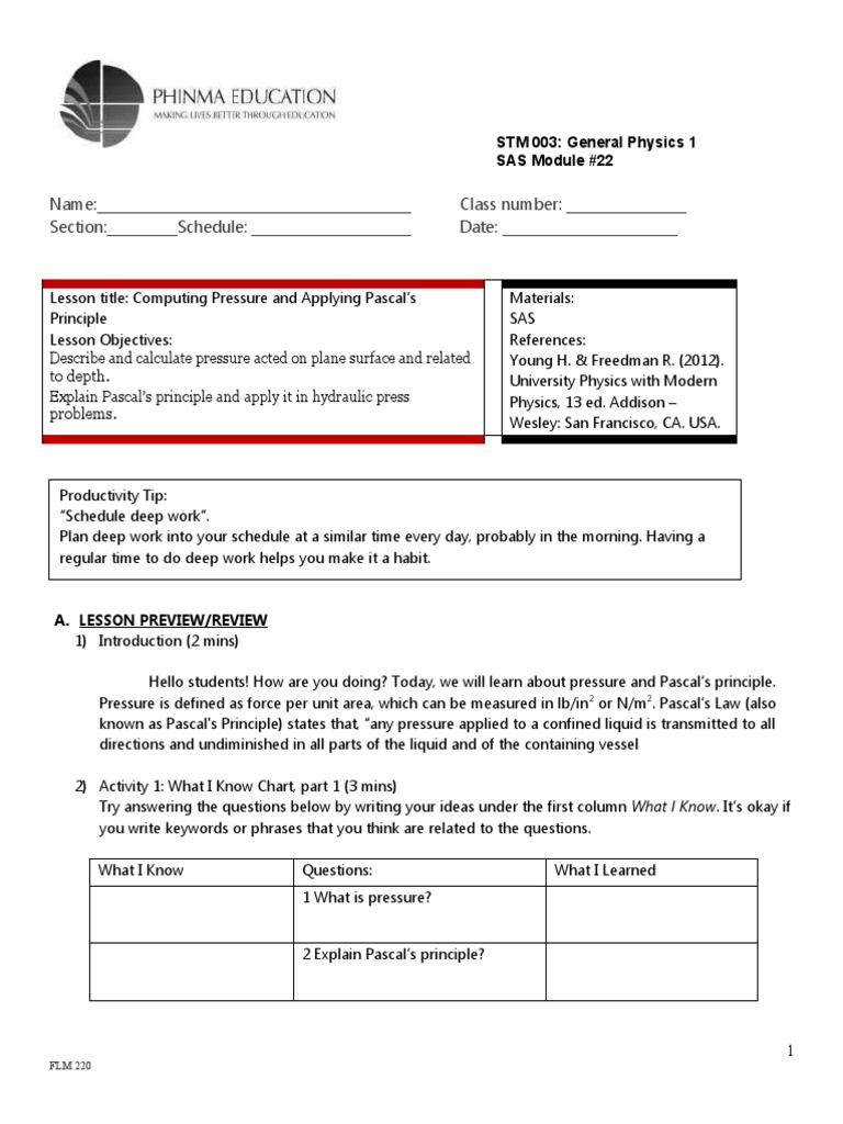 STM 003 Sas Module #22 | PDF | Pressure | Atmospheric Pressure