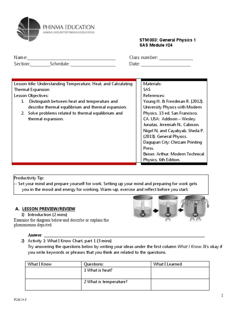 STM 003 Sas Module #24 | PDF | Temperature | Thermal Expansion