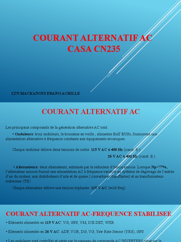 Étude sur le Courant Alternatif AC | PDF | Onduleur | Courant alternatif