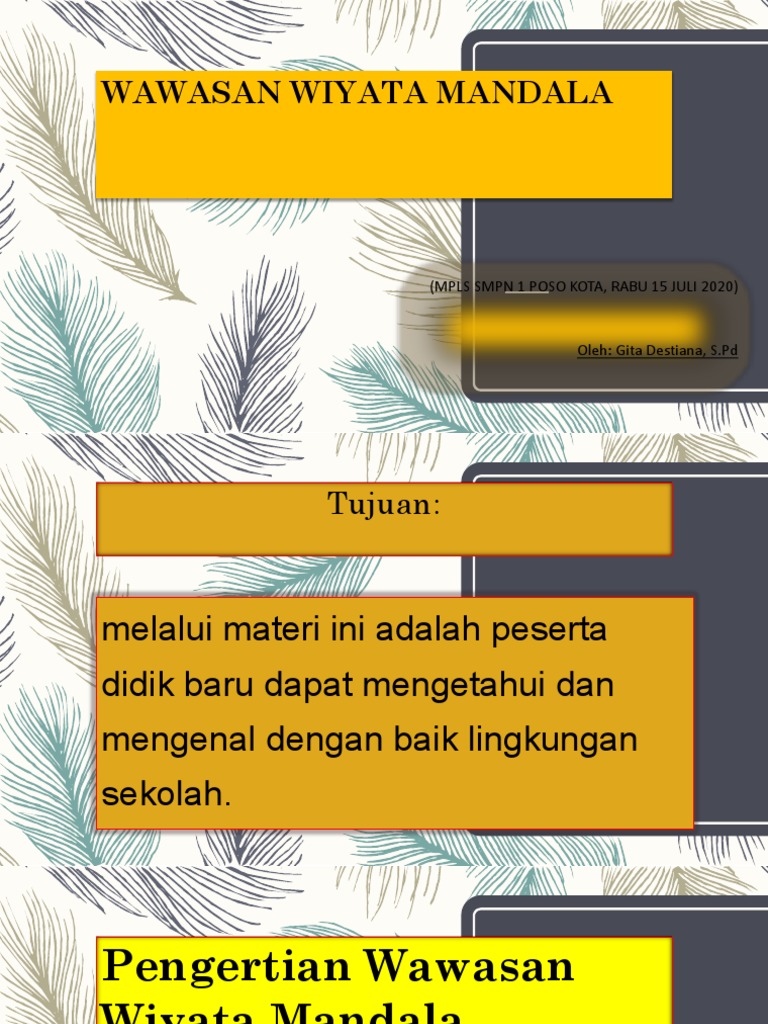 Wawasan Wiyata Mandala di SMPN 1 Poso | PDF