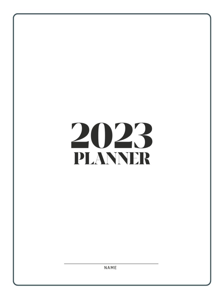 2023 Yearly Planner | PDF