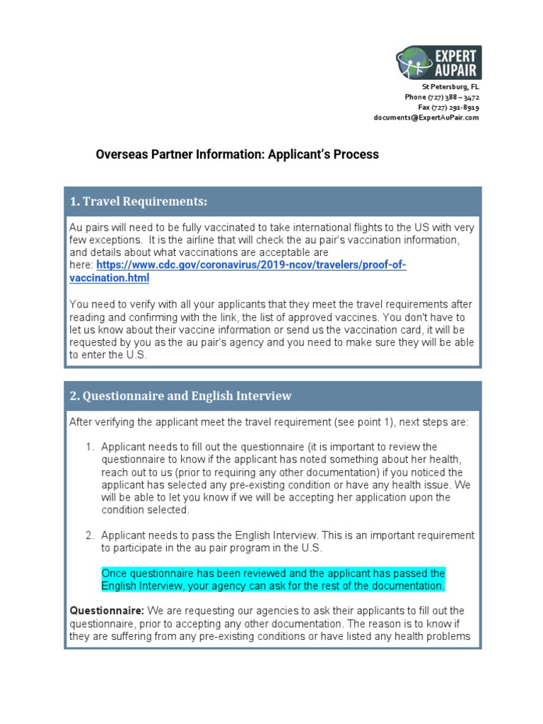 Overseas Partner Information | PDF