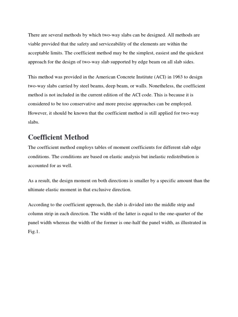 Design Two-Way Slabs Using Coefficient Method | PDF | Beam (Structure ...