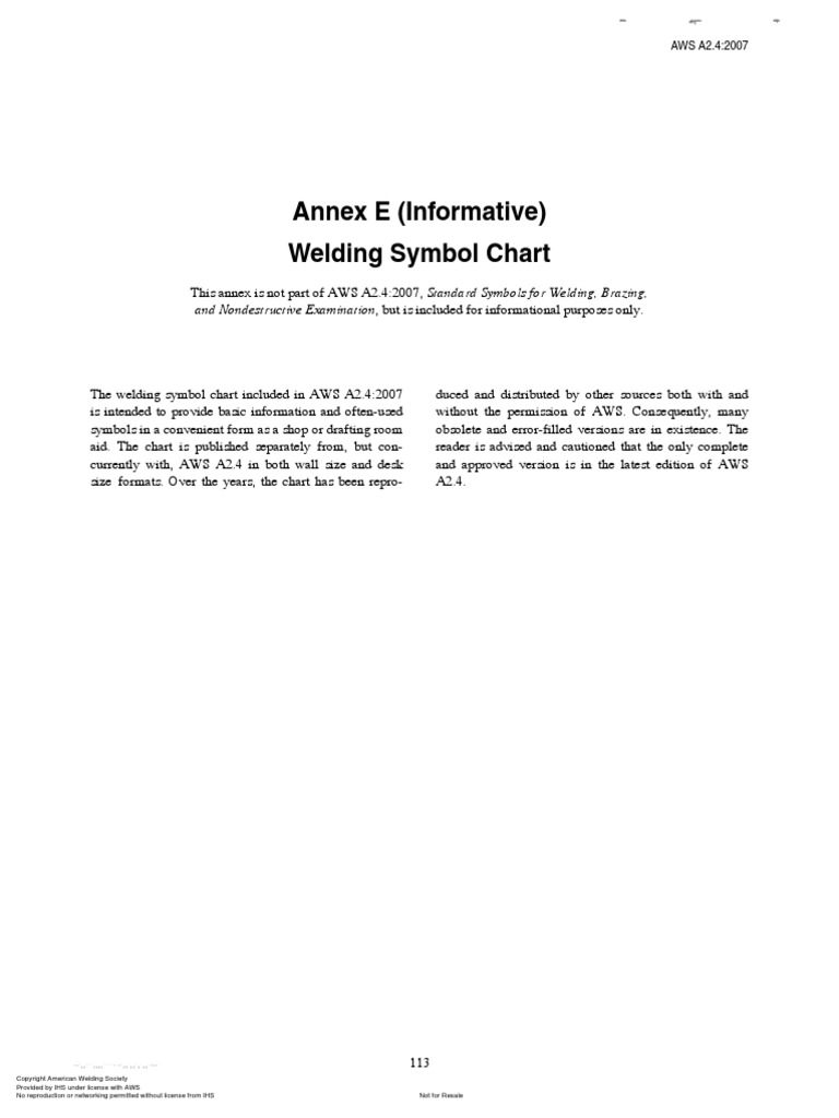 AWS Welding Symbol Chart 2007 | PDF | Property Law | Business Law