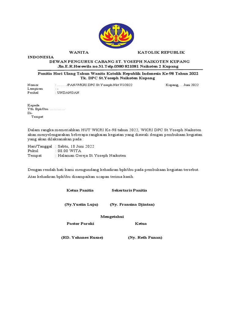 Pembukaan Kegiatan WKRI | PDF