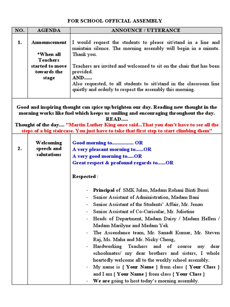 Assembly Text For MC | PDF | Motivation | Motivational