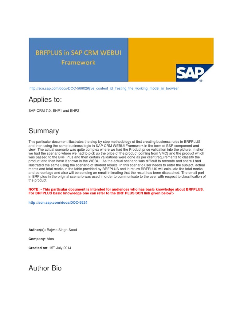BRF Plus - Example | PDF | Computer Engineering | Information Technology