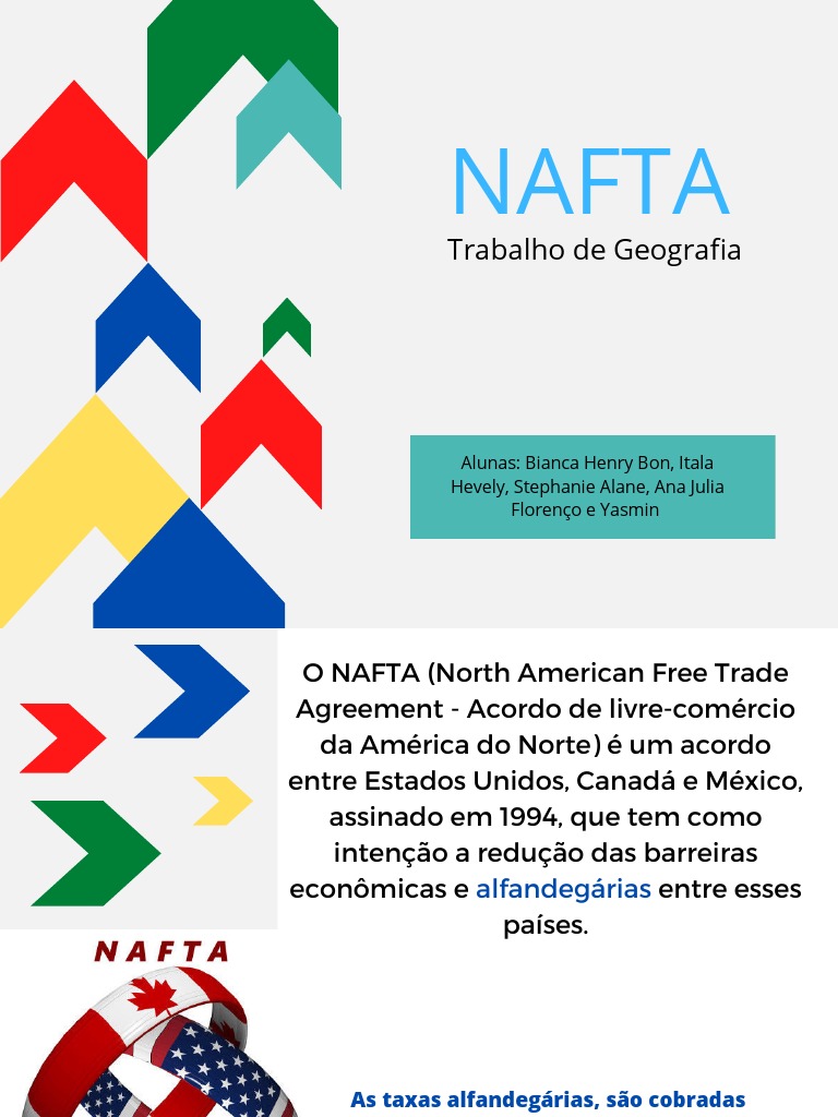 NAFTA: Acordo de livre comércio entre EUA, Canadá e México | PDF