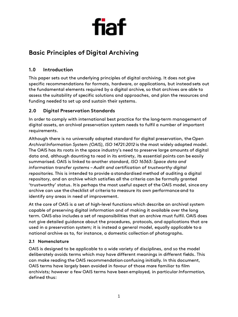 Digital Preservation Principles v2 0 | PDF Digital Preservation Principles v2 0 | PDF
