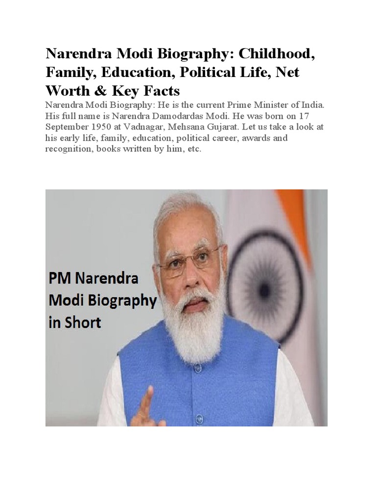 Narendra Modi Biography | PDF