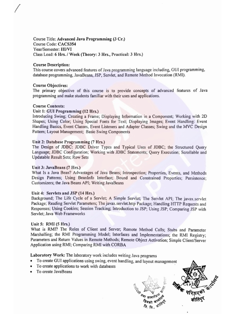 Advanced Java Programming | PDF