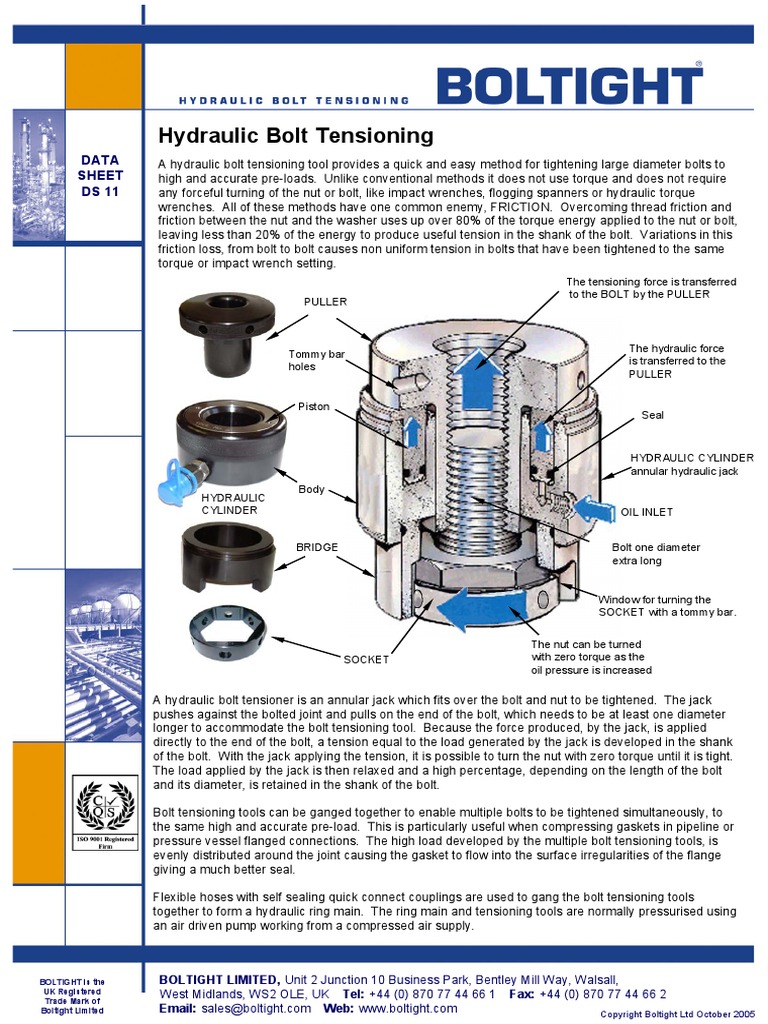 1-Boltight 1500bar Bolt Tensioner | PDF | Screw | Manufactured Goods
