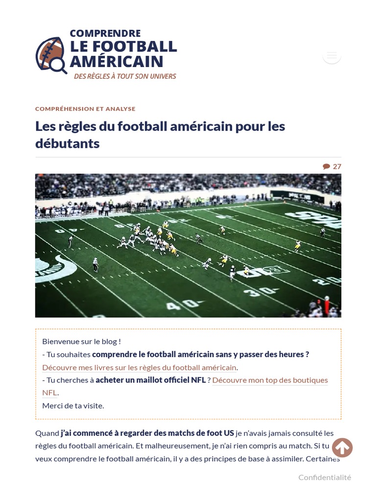 Règles essentielles du football américain | PDF | Football américain ...