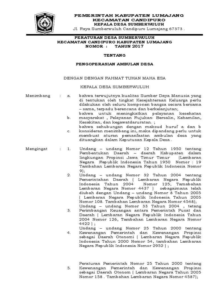 Perdes Ambulan | PDF