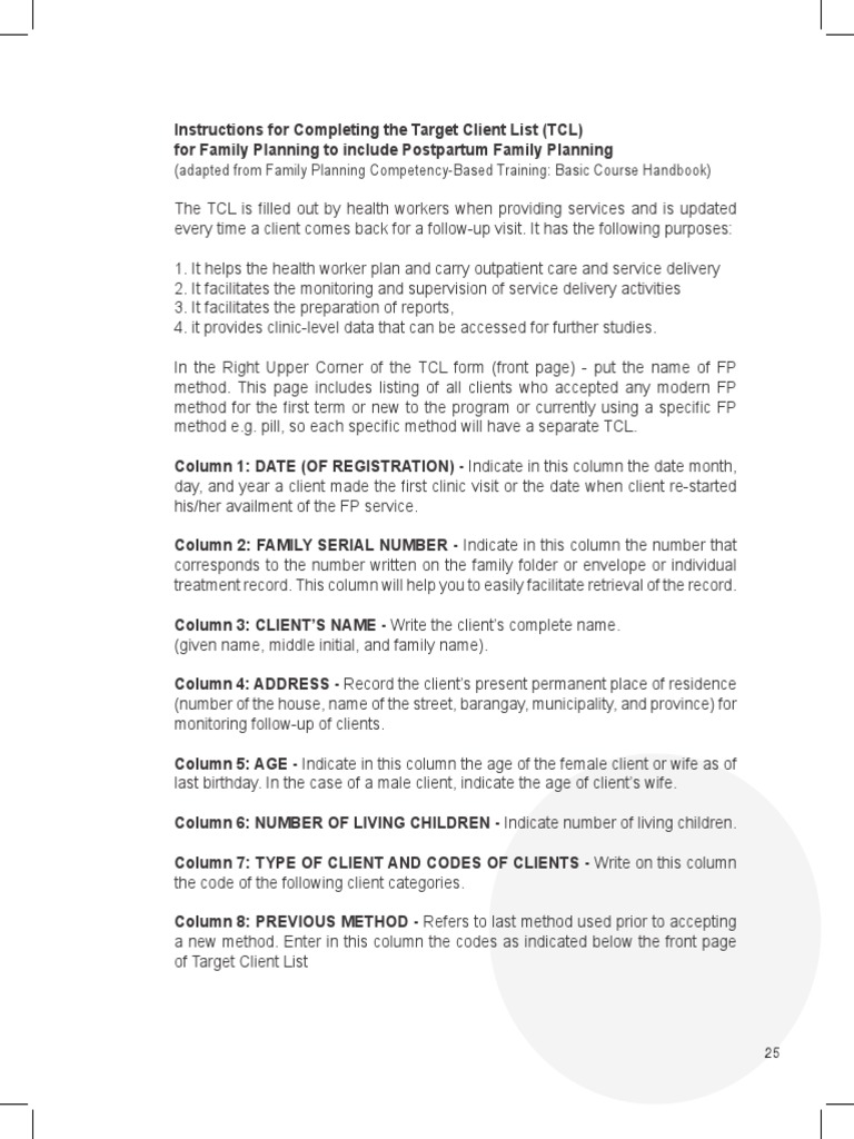 Adapted From Family Planning Competency-Based Training: Basic Course ...