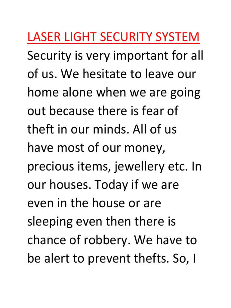 Laser Light Security 1 | PDF | Mirror | Resistor