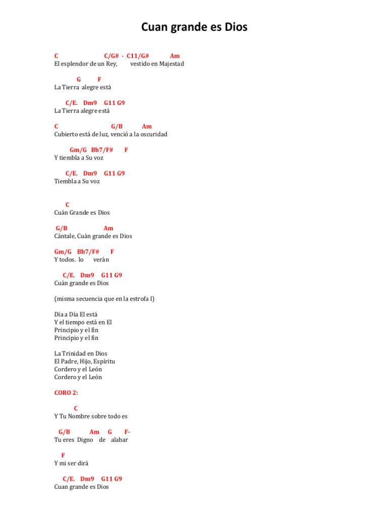 Cuan Grande Es Dios | PDF