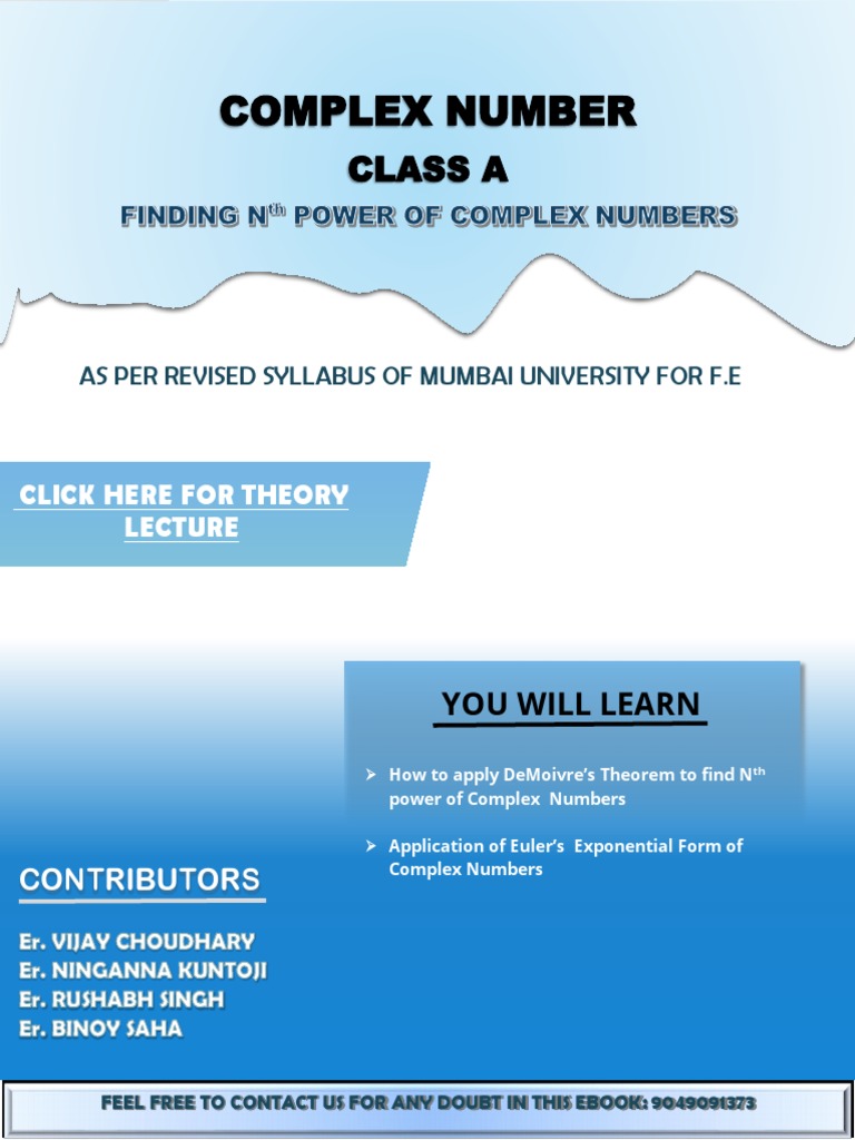 Complex Numbers | PDF | Complex Number | Numbers