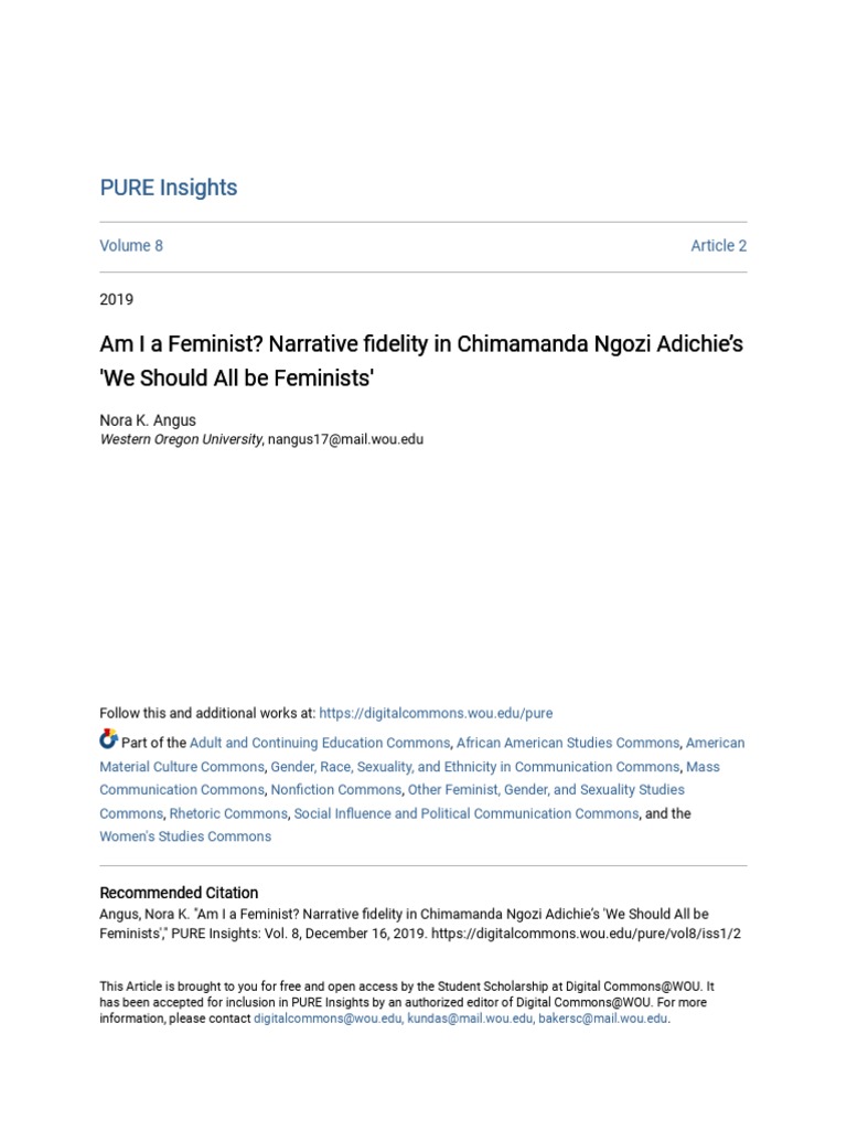 Am I A Feminist | PDF | Feminism | Gender Studies