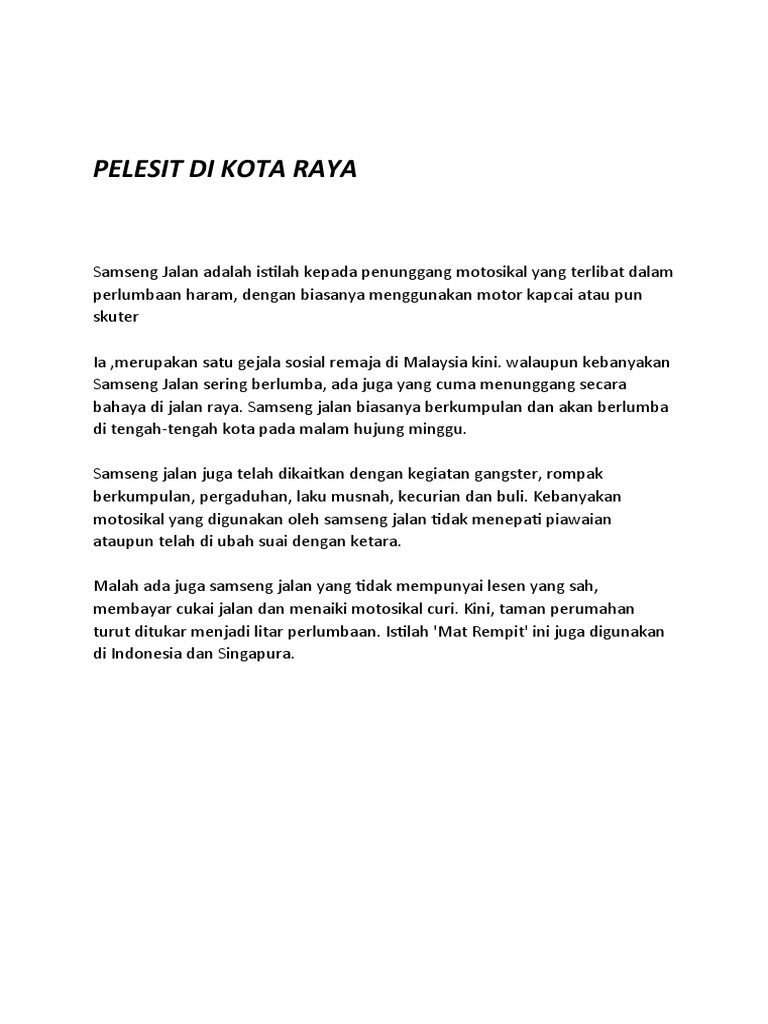 Pelesit Di Kota Raya | PDF