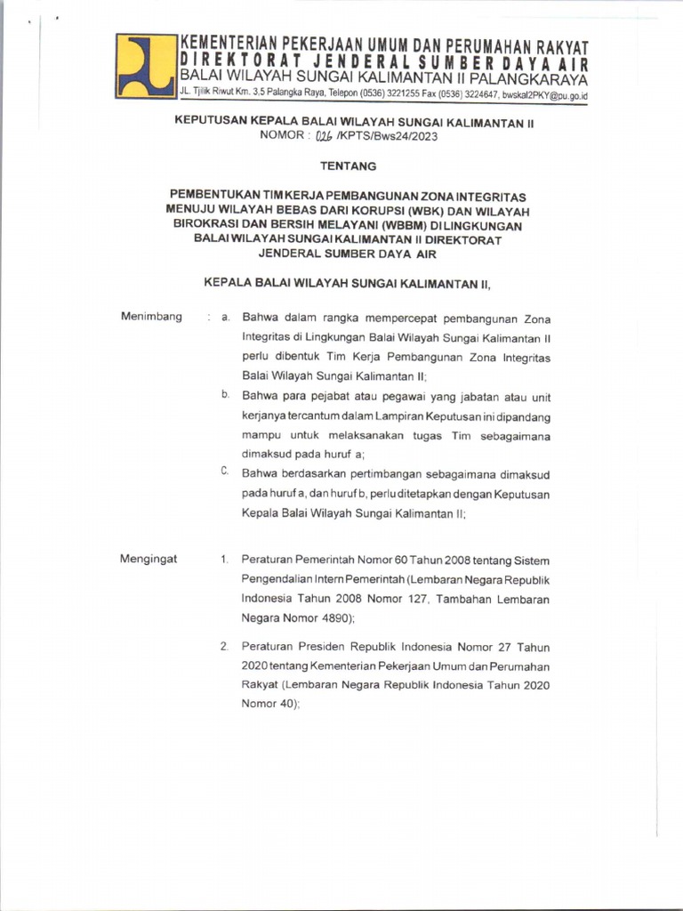 Tim Pembentukan Zona Integritas Pdf