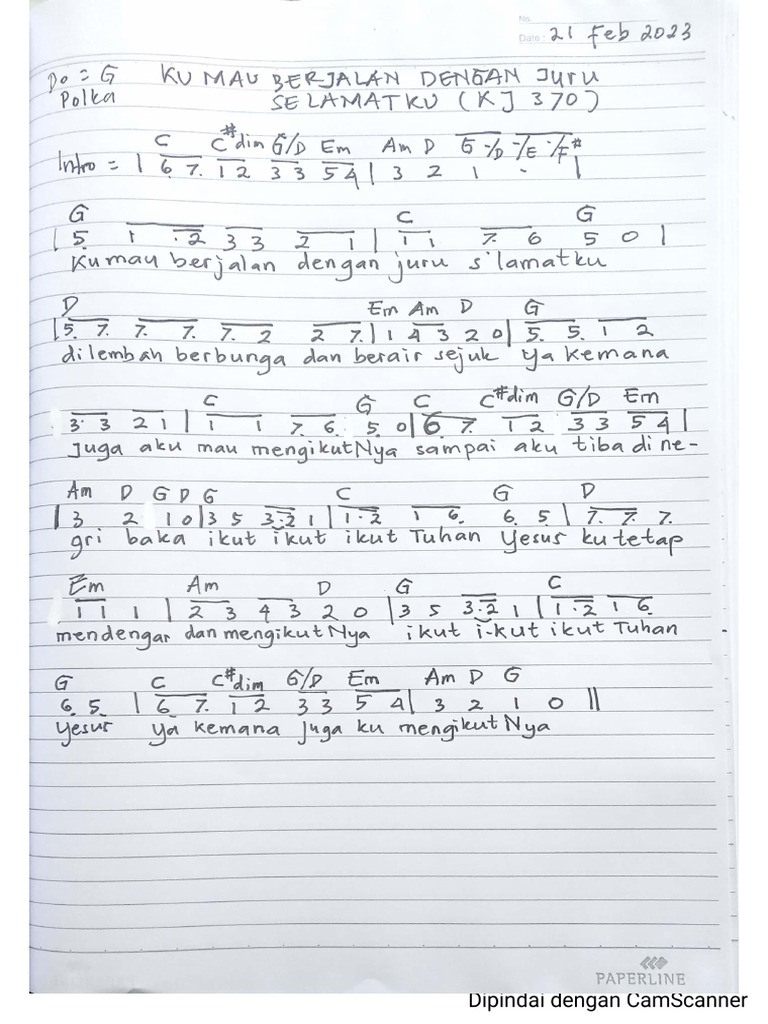 Ku Mau Berjalan Dengan Juru S'kamatku | PDF
