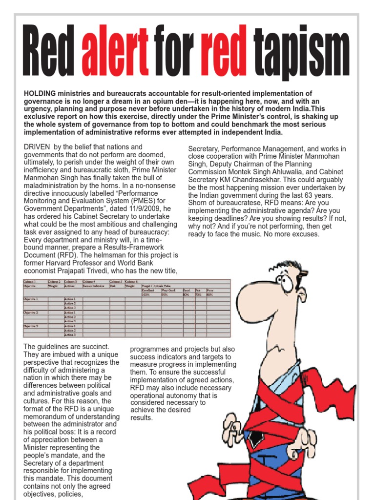 Red Alert For Red Tapism | PDF | Government Of India | Evaluation