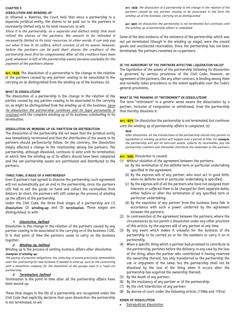 Rflib Chap3 | PDF | Liquidation | Partnership