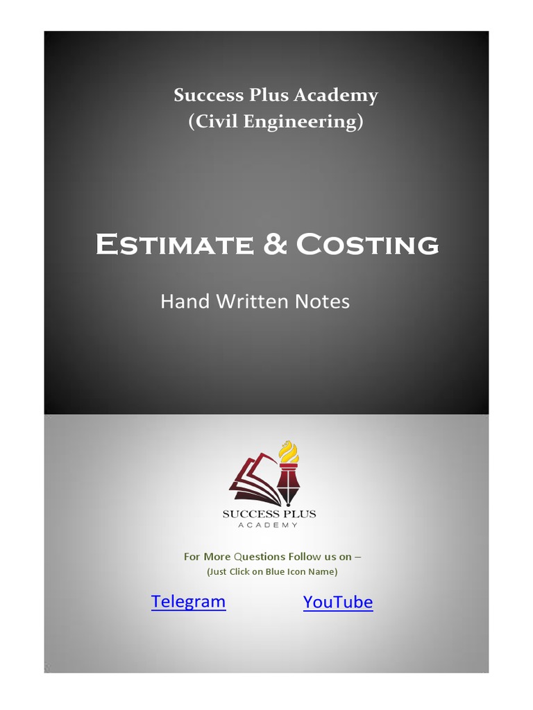 Estimate & Costing Handwritten Notes | PDF Estimate & Costing Handwritten Notes | PDF