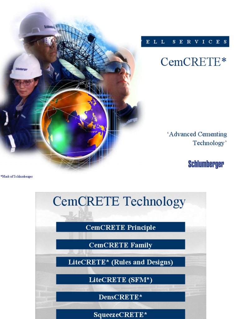 CemCRETE: Advanced Cementing Solutions | PDF | Casing (Borehole) | Density