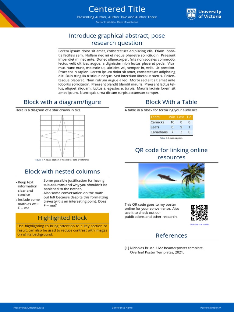 UVic Beamer Poster Theme | PDF