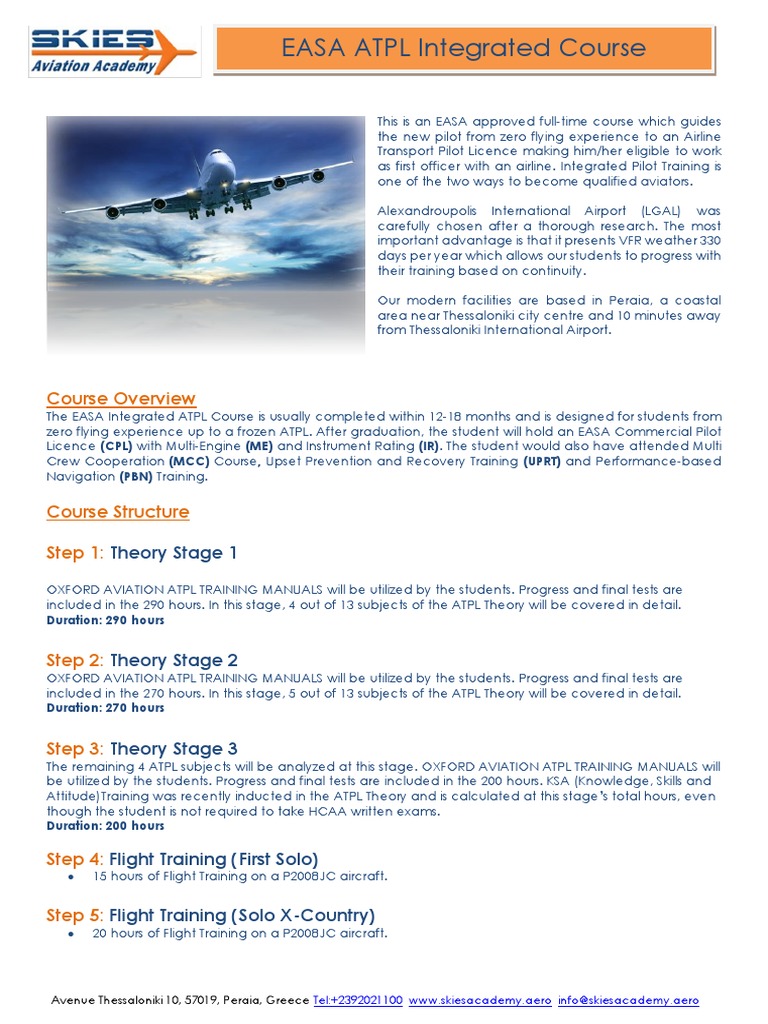 EASA ATPL Integrated Course | PDF | Aviation | Transport