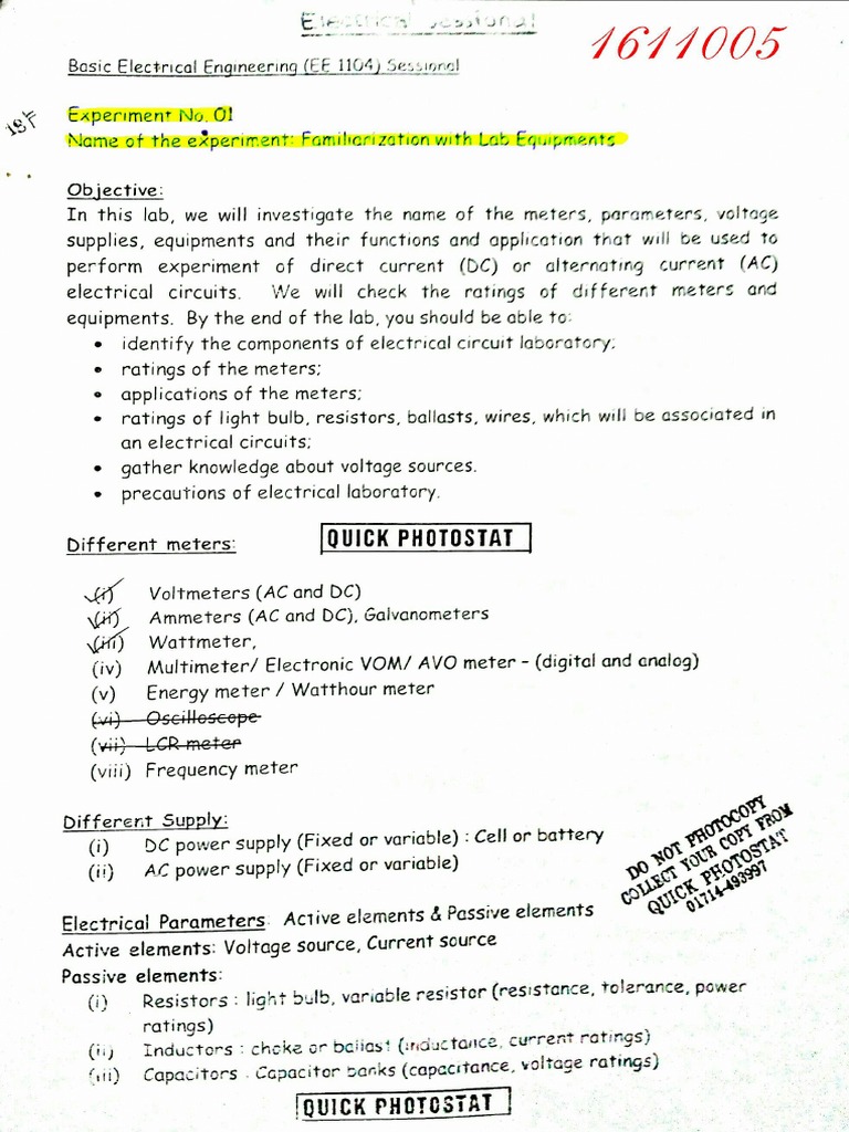 EEE Lab Sheet | PDF