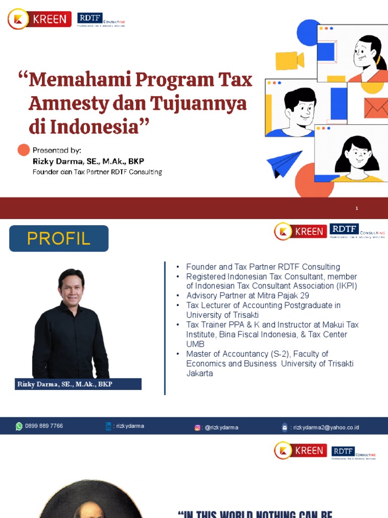 PPH OP Dan Amnesti Pajak 23 Nov 2021 - Rizky Darma, S.E., M.Ak., BKP | PDF