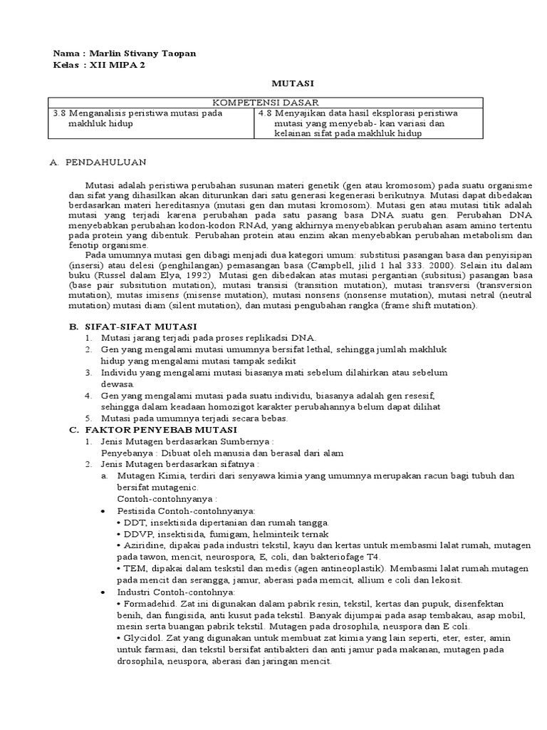 LKPD Bio Marlin | PDF | Sains & Matematika