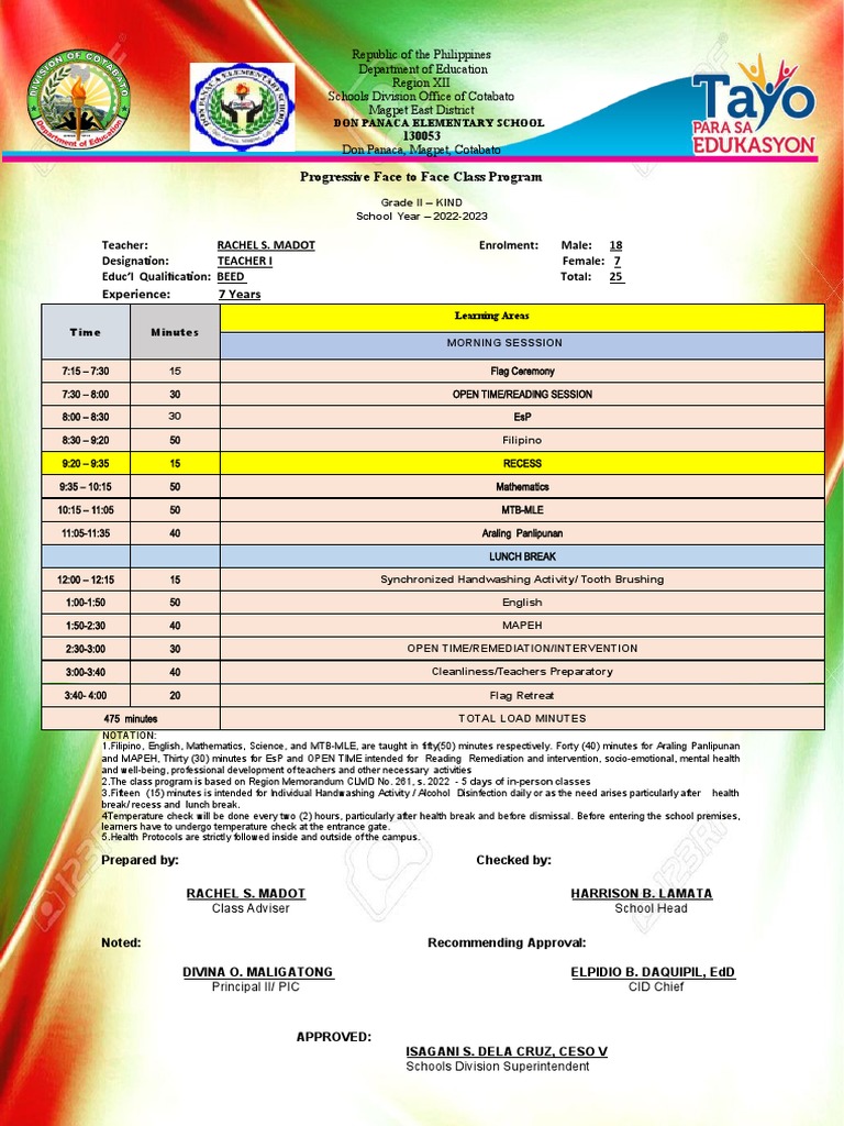 Class Program Grade2 Final | PDF | Cognition