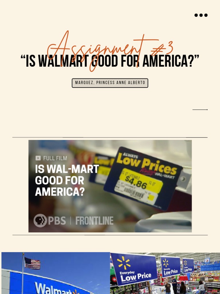 Assignment #3 | PDF | Walmart | Market (Economics)