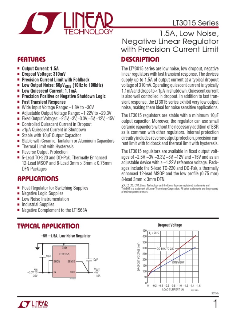 3015fb - LT3015 Series | PDF | Capacitor | Manufactured Goods