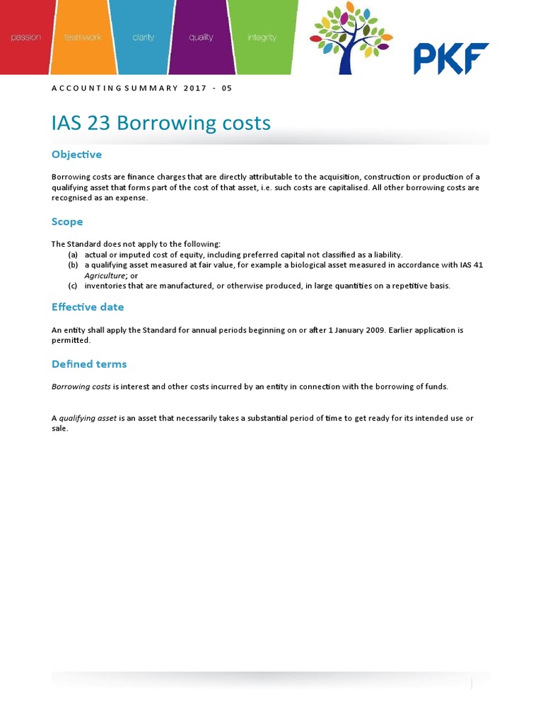 Ias 23 Borrowing Costs | PDF | International Financial Reporting Standards | Cost