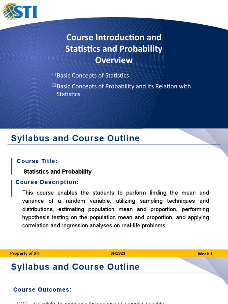 Statistics and Probability Course Overview | PDF | Statistics | Data