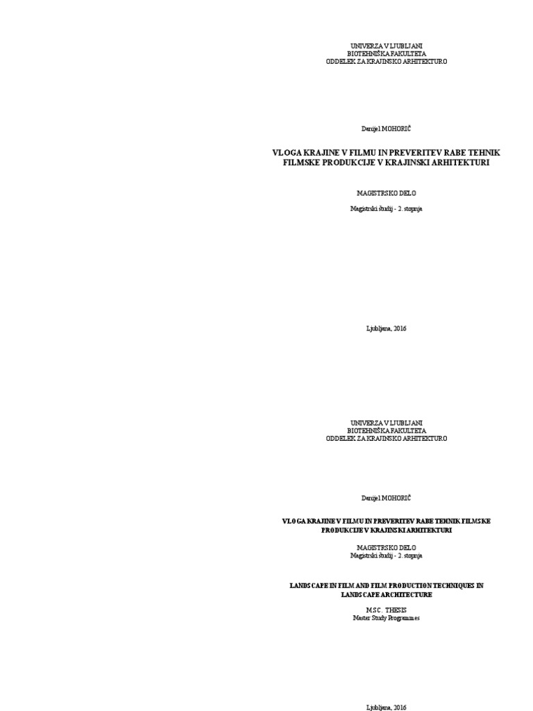 Du2 Mohoric Danijel-Dipl - Filmljubljana | PDF