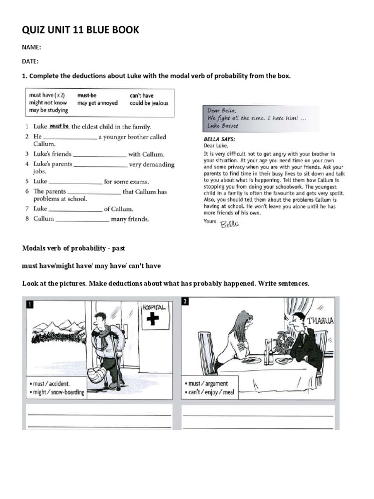 Quiz Unit 11 Blue Book | PDF