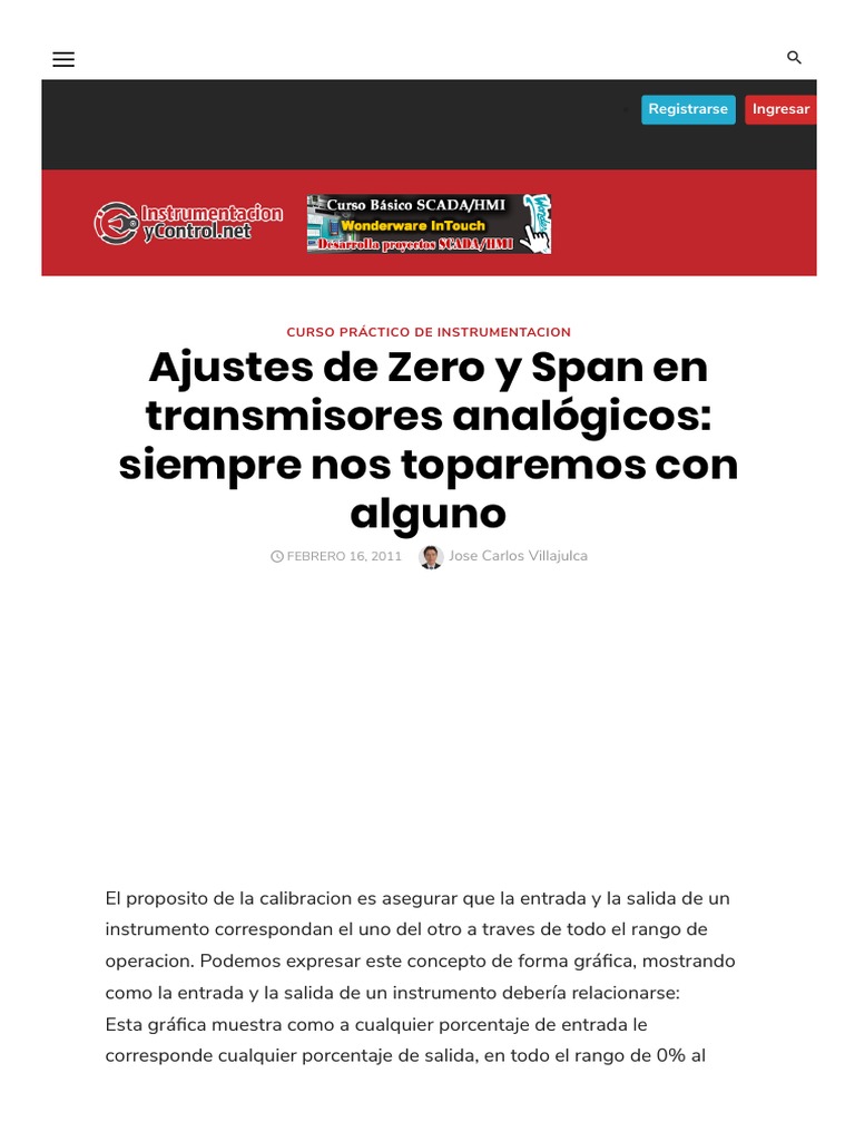 Ajustes de Zero y Span en Instrumentos | PDF