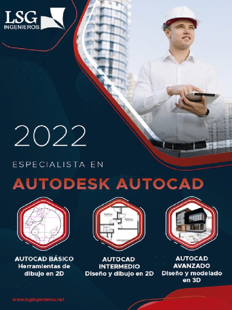 Brochure Esp. A. Autocad-1 | PDF | Cad automático | Dibujo