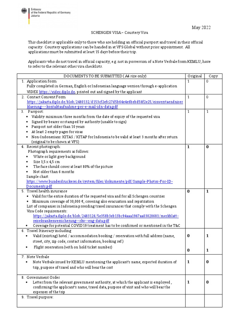 Checklist-Offical-Trip - Service-Passport - Data Jerman | PDF | Travel ...
