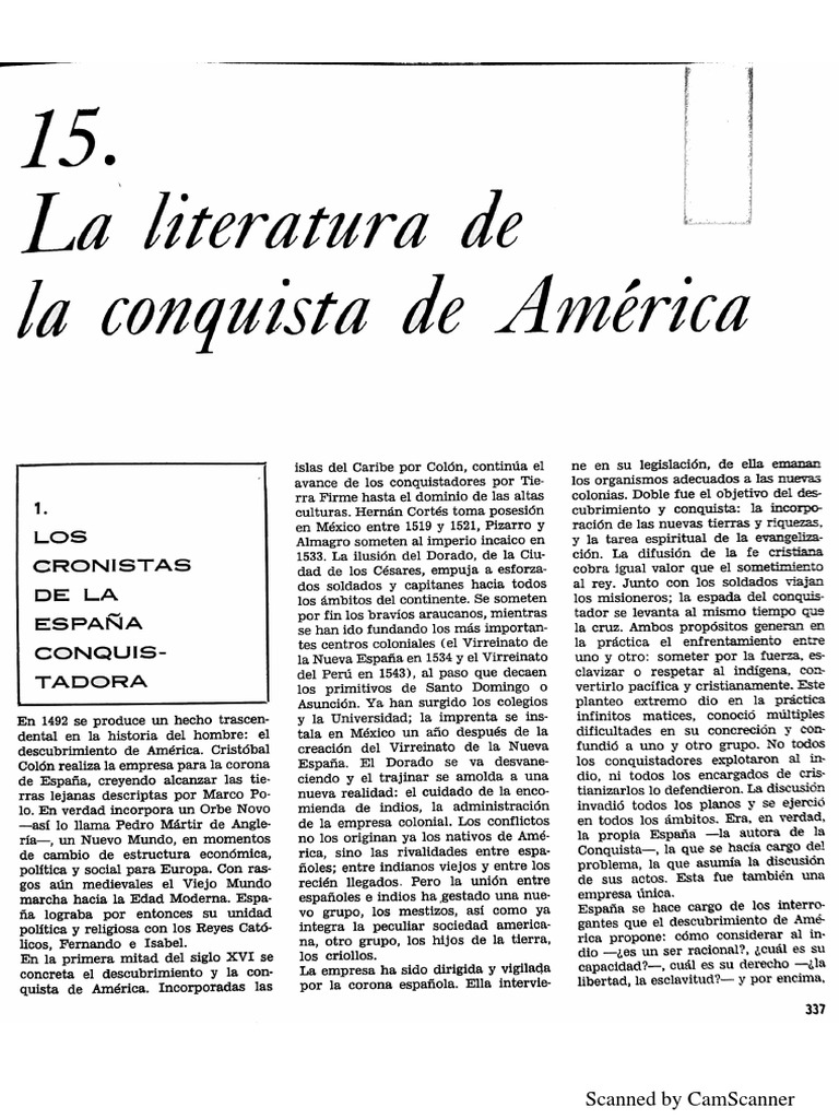 15.la Literatura de La Conquista de América-CEAL | PDF